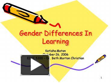 Gender Differences In Learning presentation | free to view