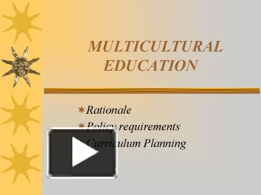 MULTICULTURAL EDUCATION presentation | free to view