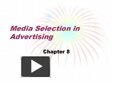 Media Selection in Advertising presentation | free to download