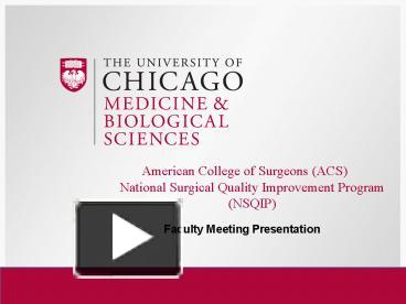 American College of Surgeons (ACS) National Surgical Quality ...