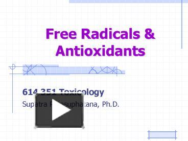 Free Radicals presentation | free to view