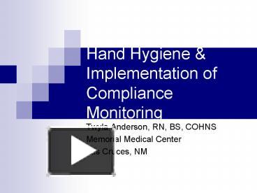 Hand Hygiene presentation | free to view
