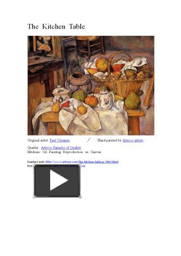 The Kitchen Table presentation | free to download