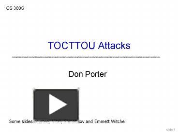 PPT – Don Porter PowerPoint presentation | free to view - id: 3f609-OTlkM