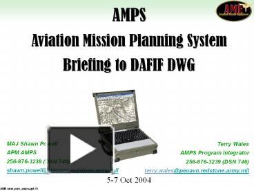 PPT – AMPS PowerPoint presentation | free to download - id: 3f6128-ZTEzN