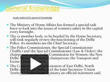 General Knowledge presentation | free to download