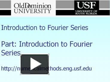 PPT – Numerical Methods Introduction to Fourier Series Part ...