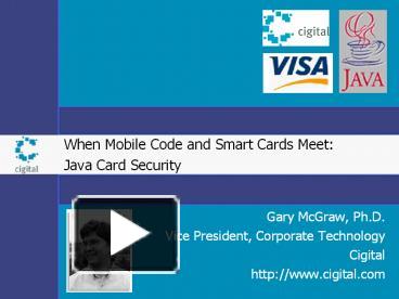 PPT – When Mobile Code and Smart Cards Meet: Java Card Security ...