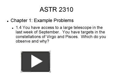 PPT – ASTR 2310 PowerPoint presentation | free to download - id: 3f81de ...