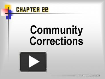 Community Corrections presentation | free to view