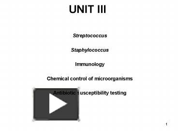 Streptococcus presentation | free to view