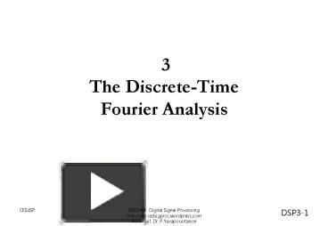 DSP3-1 presentation | free to download