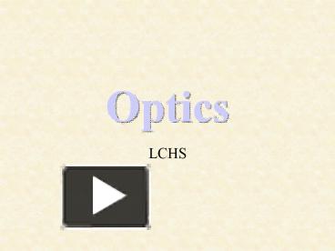Optics presentation | free to download