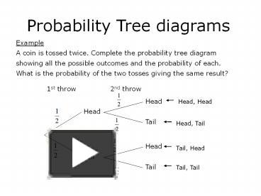 Probability Tree diagrams presentation | free to download