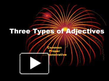 Three Types of Adjectives presentation | free to download