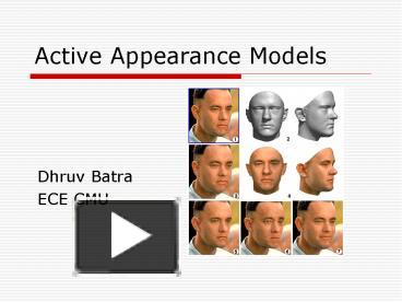 PPT – Active Appearance Models PowerPoint presentation | free to ...