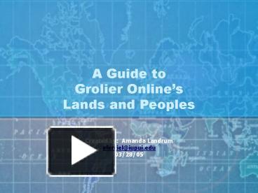A Guide to Grolier Online presentation | free to view