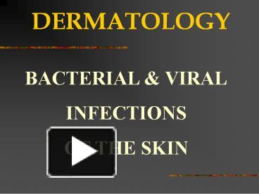 DERMATOLOGY presentation | free to download