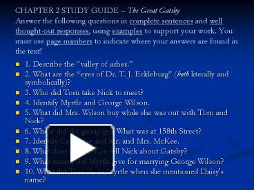 PPT – CHAPTER 2 STUDY GUIDE PowerPoint presentation | free to download ...