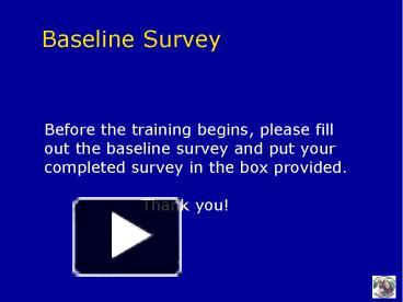 Baseline Survey presentation | free to download