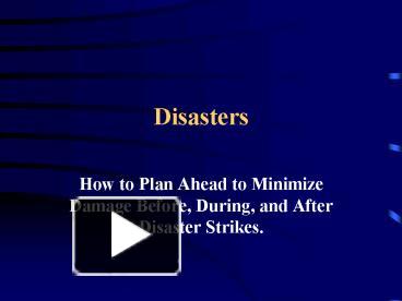 Disasters presentation | free to download
