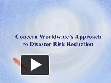 Concern Worldwide presentation | free to view