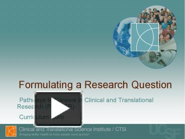 Formulating a Research Question presentation | free to download