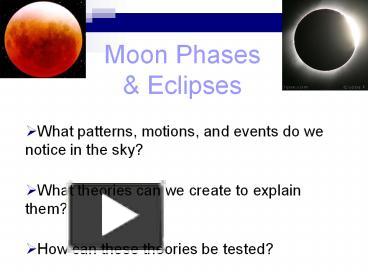 PPT – Moon Phases PowerPoint presentation | free to download - id ...