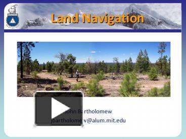 Land Navigation presentation | free to download