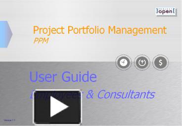Project Portfolio Management PPM presentation | free to download