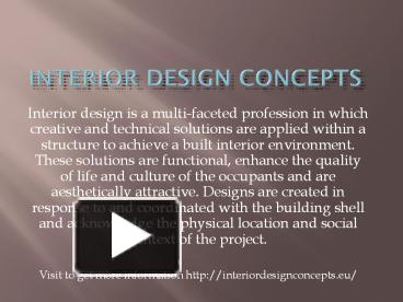 Interior design concepts presentation | free to download