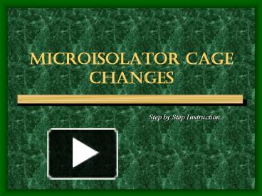PPT – Microisolator Cage Changes PowerPoint presentation | free to view ...