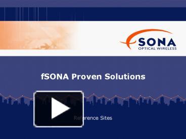 fSONA Proven Solutions presentation | free to download