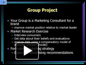 Group Project presentation | free to view