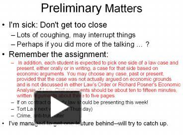 PPT – Preliminary Matters PowerPoint presentation | free to download ...