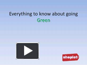 Going Green presentation | free to download