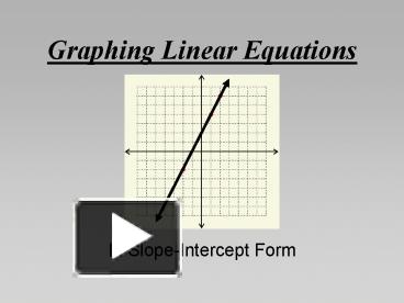 PPT – Graphing Linear Equations PowerPoint presentation | free to view ...