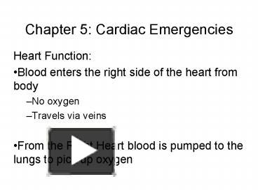 Chapter 5: Cardiac Emergencies presentation | free to download