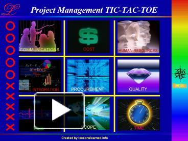 Project Management TIC-TAC-TOE presentation | free to download