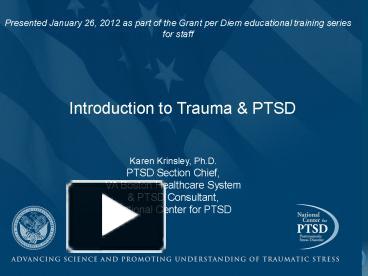 Introduction to Trauma presentation | free to download