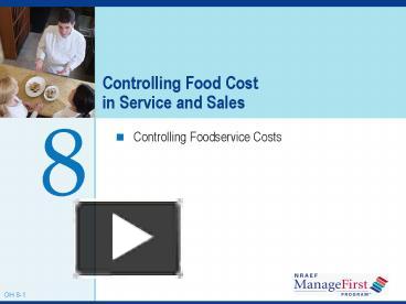 Controlling Food Cost in Service and Sales presentation | free to view