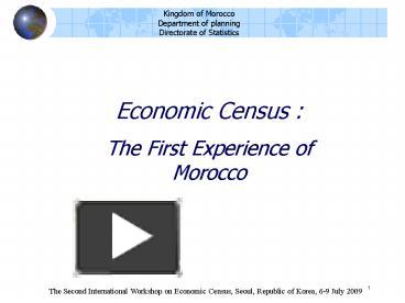Economic Census : presentation | free to download