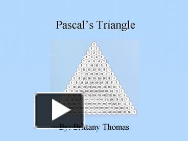 PPT – Pascal PowerPoint presentation | free to download - id: 402708-ZWU0M