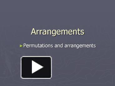 Arrangements presentation | free to download