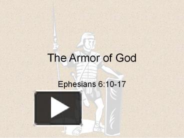 The Armor of God presentation | free to download
