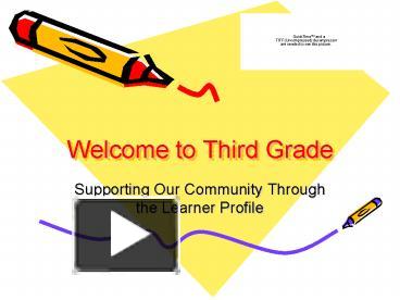 Welcome to Third Grade presentation | free to view