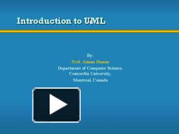 Introduction to UML presentation | free to download