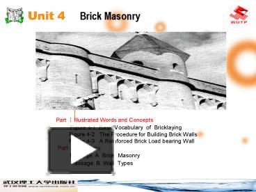 PPT – Unit 4 Brick Masonry PowerPoint presentation | free to view - id ...