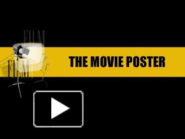 THE MOVIE POSTER presentation | free to view