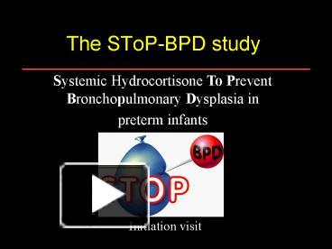 PPT – The SToP-BPD study PowerPoint presentation | free to view - id ...